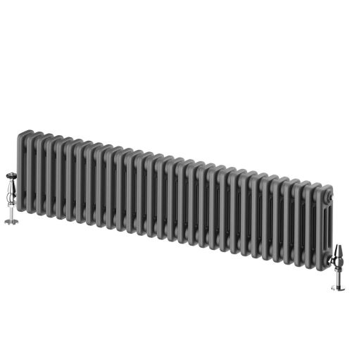 Upton 300x1370mm Triple Horizontal Column Radiator – Grey| Traditional ...