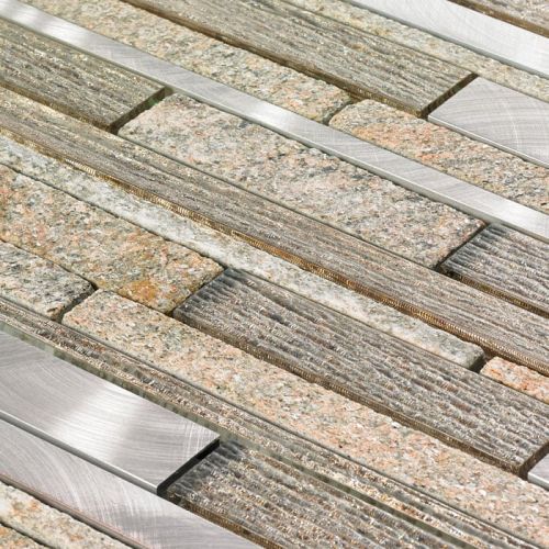 Easy Bathrooms Ronnie Glass Stone Mosaic - 310x300mm | Easy Bathrooms