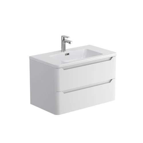 Easy Bathrooms Ellis Wall Hung 800mm Vanity Unit in Matt White | White ...
