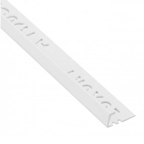 Square 8mm PVC Tile Trim White | Easy Bathrooms