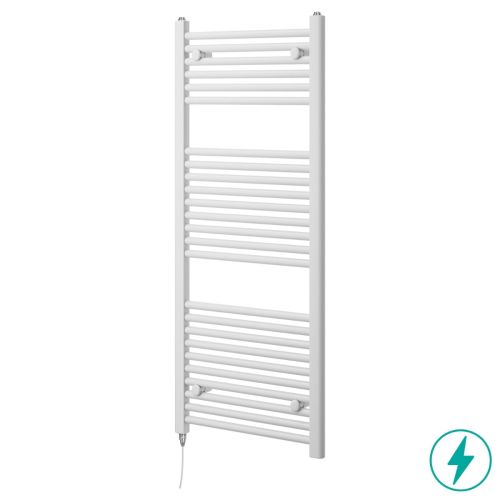 Neptune White Electric Heated Towel Rail – 1200x500mm | Electric Towel ...