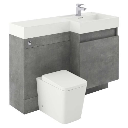 Summers 1200mm RH Vanity Combination Unit in Concrete| Bathroom Furniture