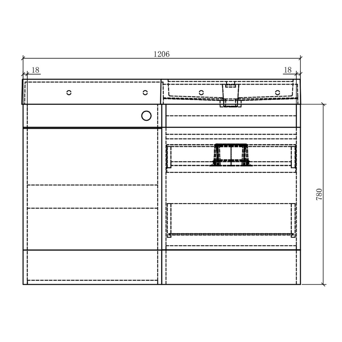Summers 1200mm RH Vanity Combination Unit in Natural Oak | Bathroom ...