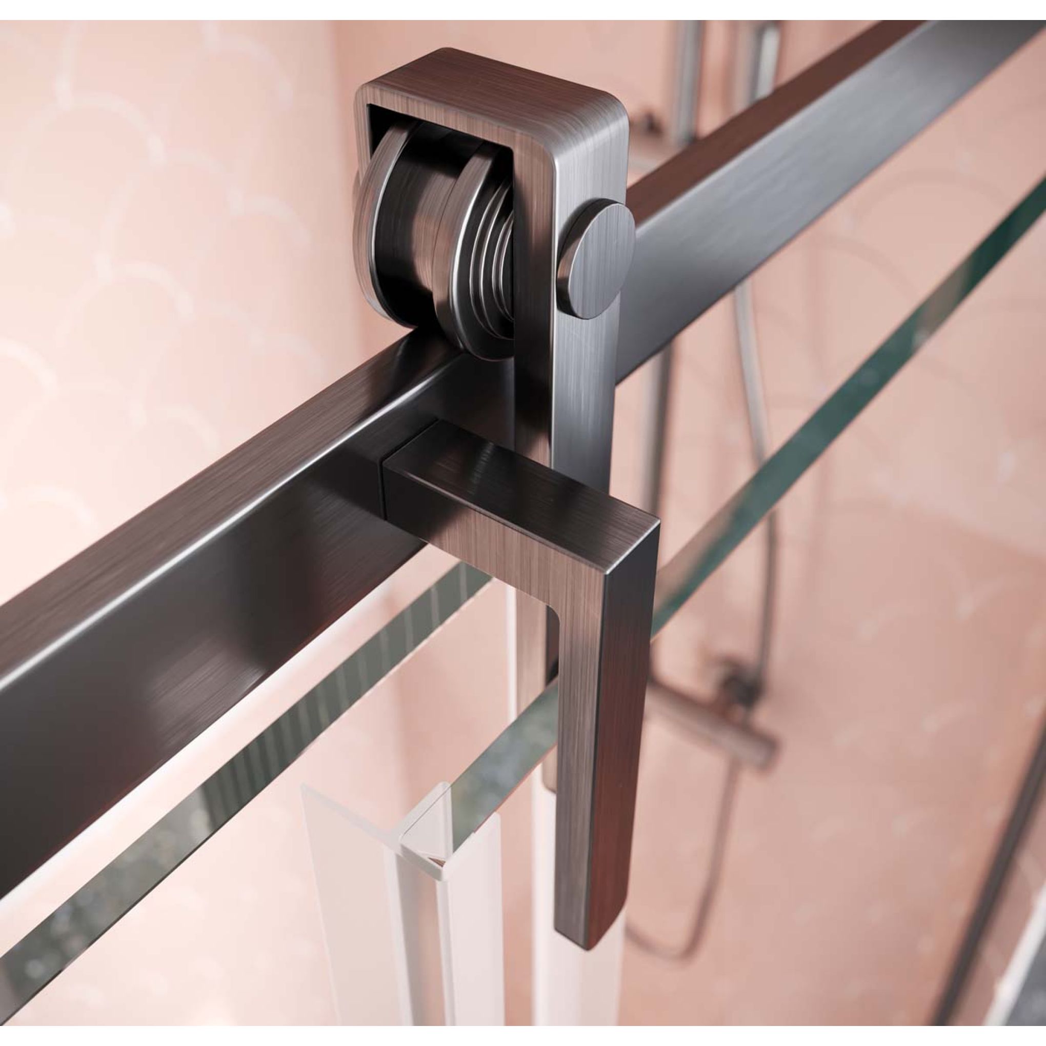 Ryland Gun Metal Sliding Shower Door - 1200mm | Gun Metal Shower Screens