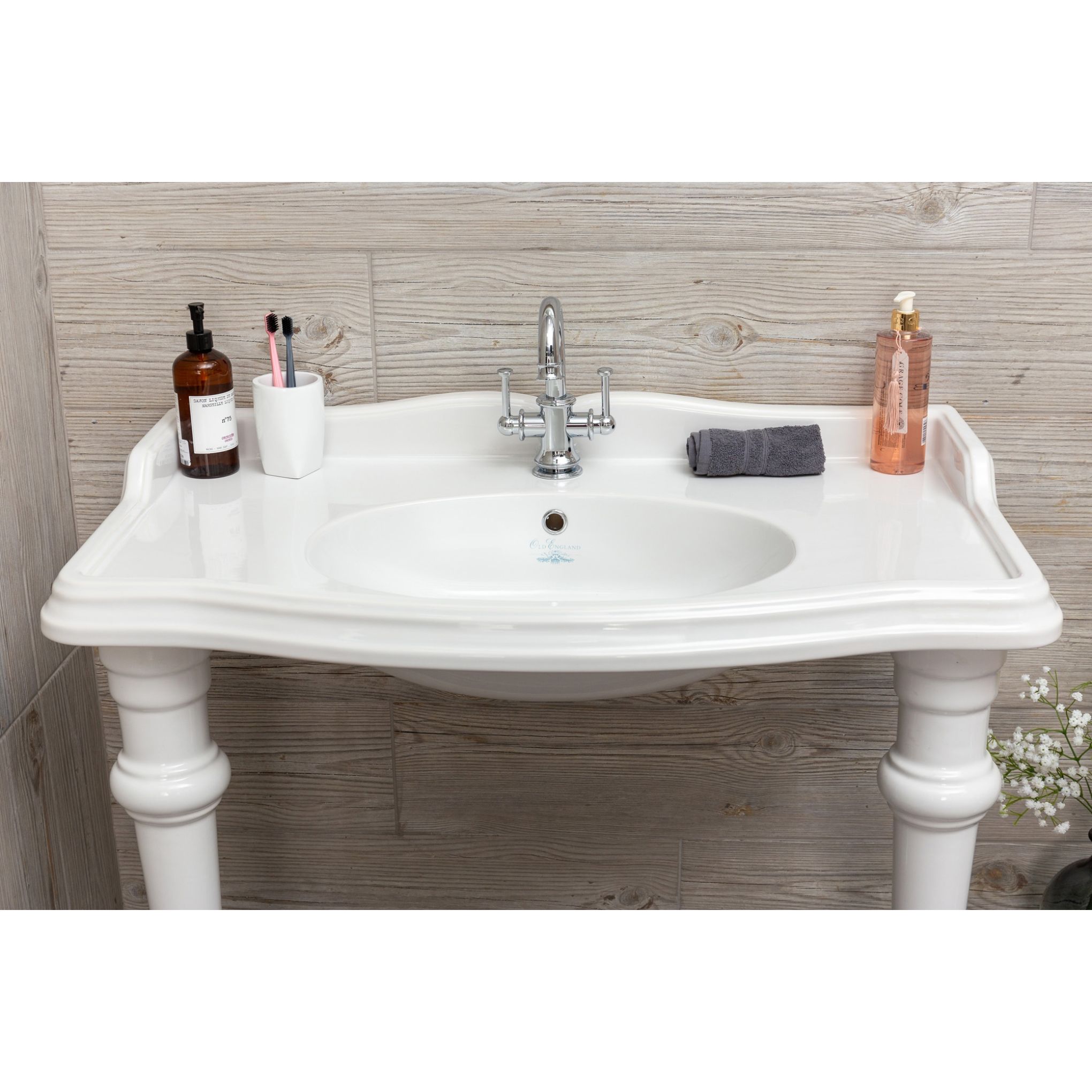 Easy Bathrooms Alaric 1050mm Console Basin with Ceramic Legs | Console ...