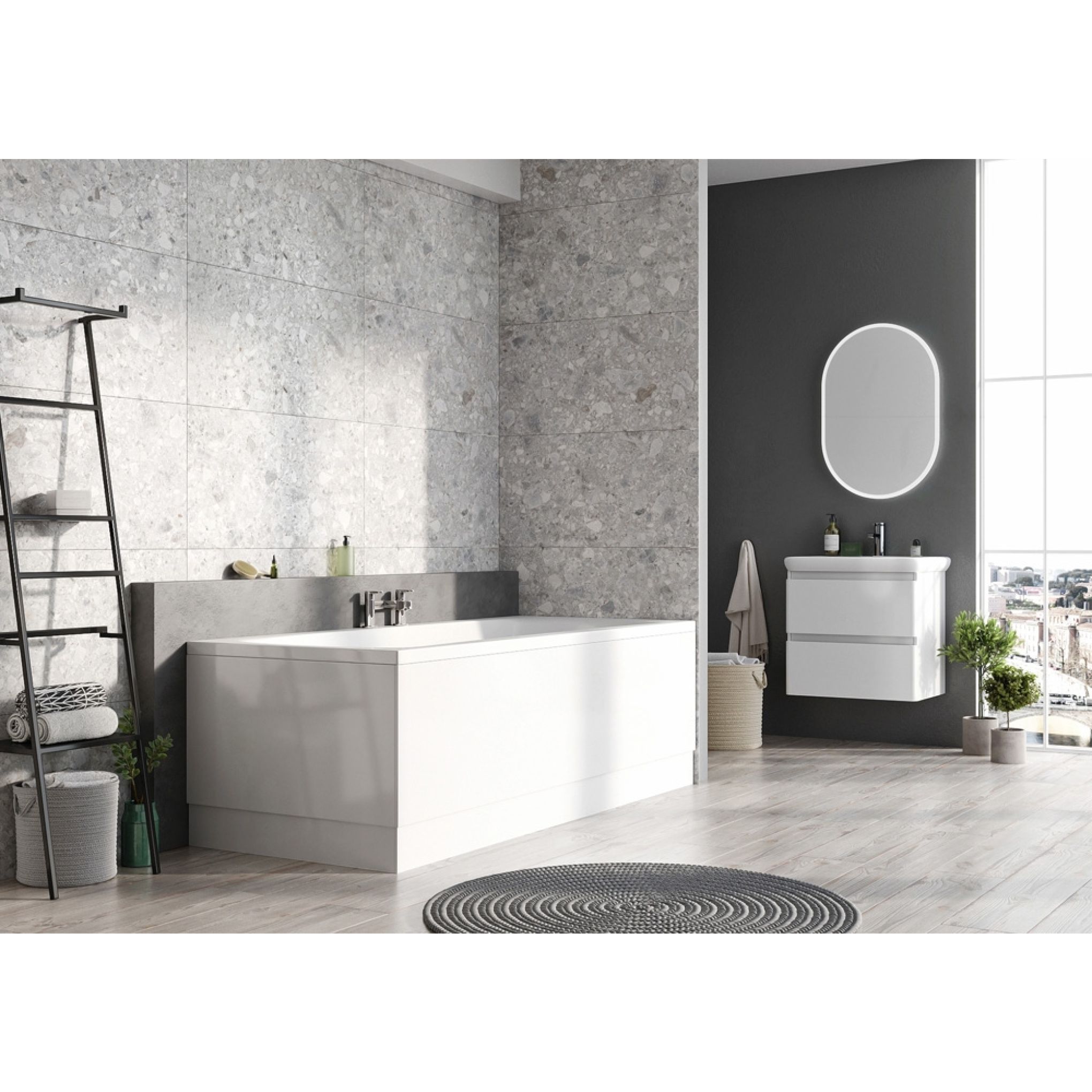 Easy Bathrooms Neon WC Unit in White Gloss | WC unit