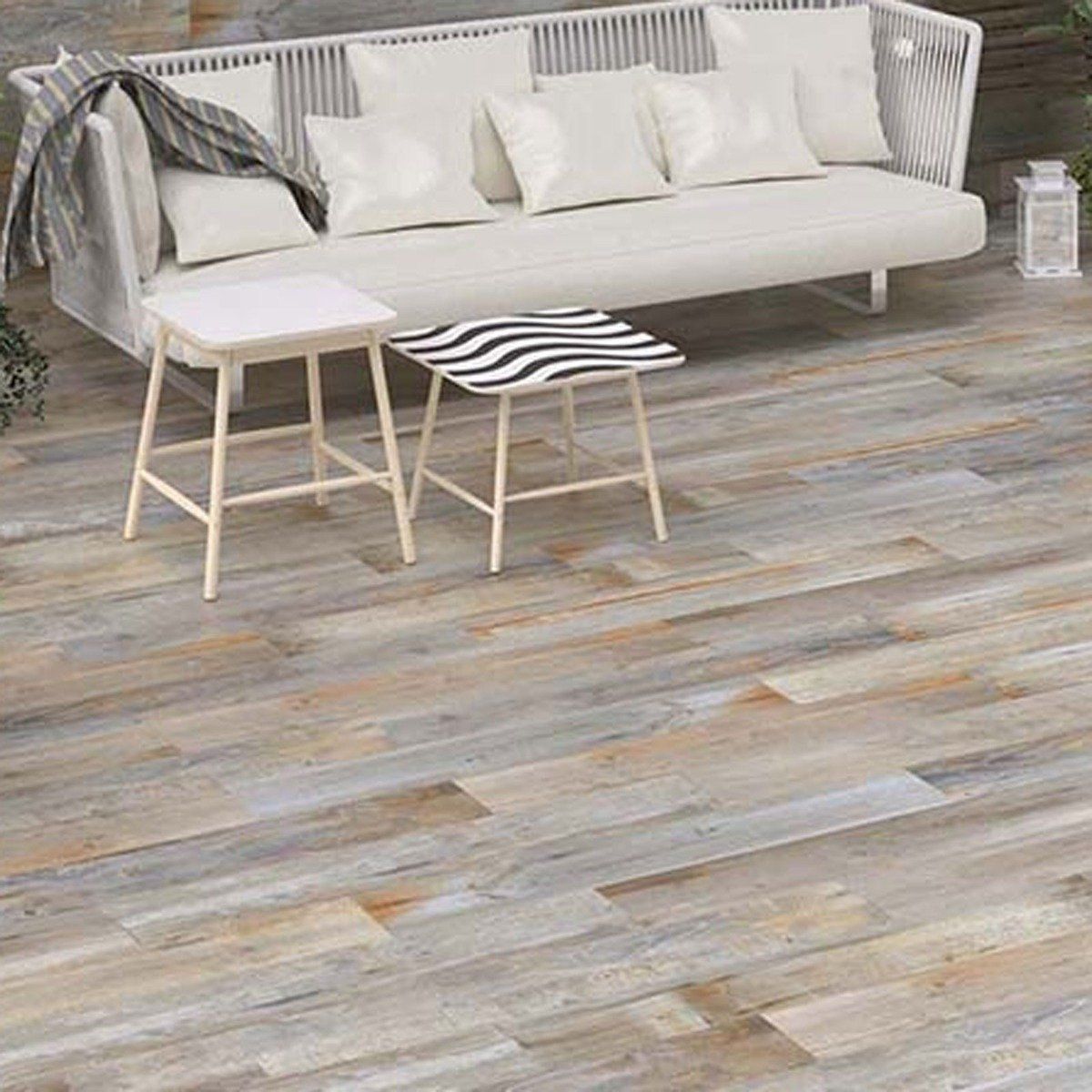 Kohler Multi-Coloured Wood Effect Matt Porcelain 200x1200mm Tile | Easy ...